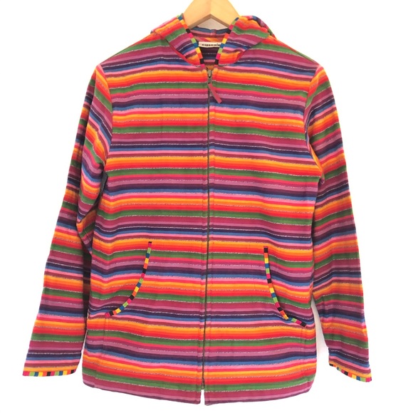 Chico's | Jackets & Coats | Vintage Chicos Design Rainbow Stripe Jacket ...